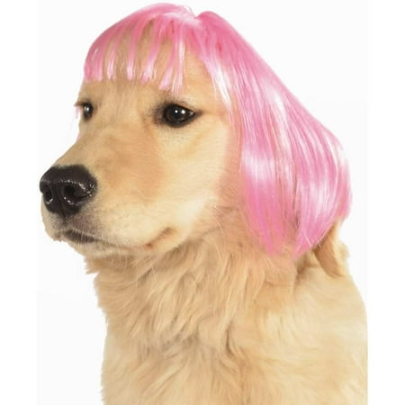 Hot Pink Short Bob Dog Wig - Walmart.com