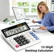 Deli 12-Digit Desktop Calculator, Dual Power, Extra Large LCD Display ...