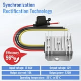 12V 10A 120W Step Down Converter, DC 17-65V to DC 12V Voltage Reducer ...
