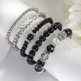 5Piece Sparkling Crystal Bead Set Luxurious Crystal Beaded Bracelets ...