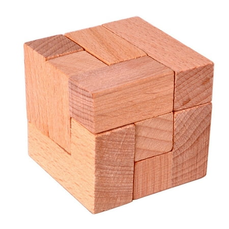 Wooden Interlocking Puzzles Toys 3 Pcs/set Wooden Brain Teaser Puzzles ...