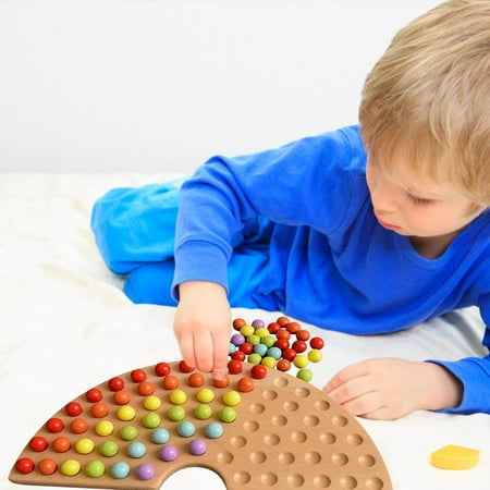 Wooden Color Sorting Toys for Kids Shape Sorter and Counting Toy for ...