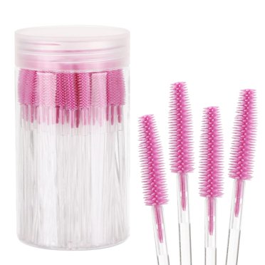 100 Pcs Silicone Mascara Wands, Disposable Eyebrow Spoolies Brush for ...