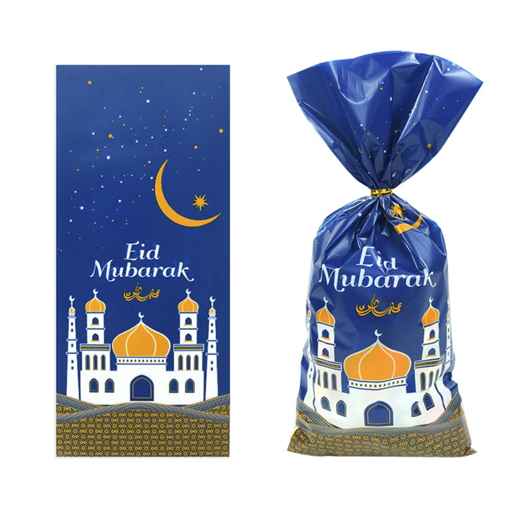 50PCS Muslim Ramadan Candy Goodies Bags Muslim Castle Moon Star Treat ...