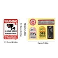 Vehicle Safety Warning Sticker Noticeable Car Monitoring Modification ...