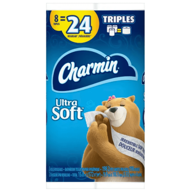 2 Ply Ultra Soft Toilet Paper - 8 Triple Rolls - Walmart.ca