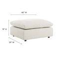 Modway Commix Down Filled Overstuffed Boucle Fabric Ottoman in Ivory ...