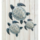 Galvanized Sea Turtle Wall Decor Set/3 - Walmart.com