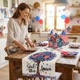 Patriotic Table Runner Red White Blue Star Stripe for 4th of July ...