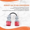 5 Pin Red 32A Male to 16A Female CEE-Adapter Gen Ev Charger Extension ...