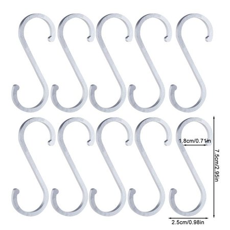 EIMELI 10X S Hook Kitchen Hook Meat Hook Metal Hook S Shape Hanging ...
