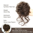 Synthetic Hair Bun Chignon Messy Curly Elastic Scrunchy False Hair ...