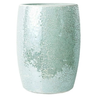 KRALIX Bathroom Set 6 Pieces White Plastic/Bamboo Bathroom Accessories ...