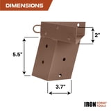 Iron Forge Tools Deer Stand Brackets, 4x4 Inch Brown Powder Coated ...