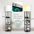 2 Packs Floor Lamp w. Shelves Including 2AC Outlets & 2USB Ports 9W ...
