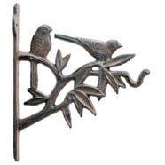 Flag Emotes Distressed Brown Cast Iron Bird Bath & Plant Hanger, 10.25 ...