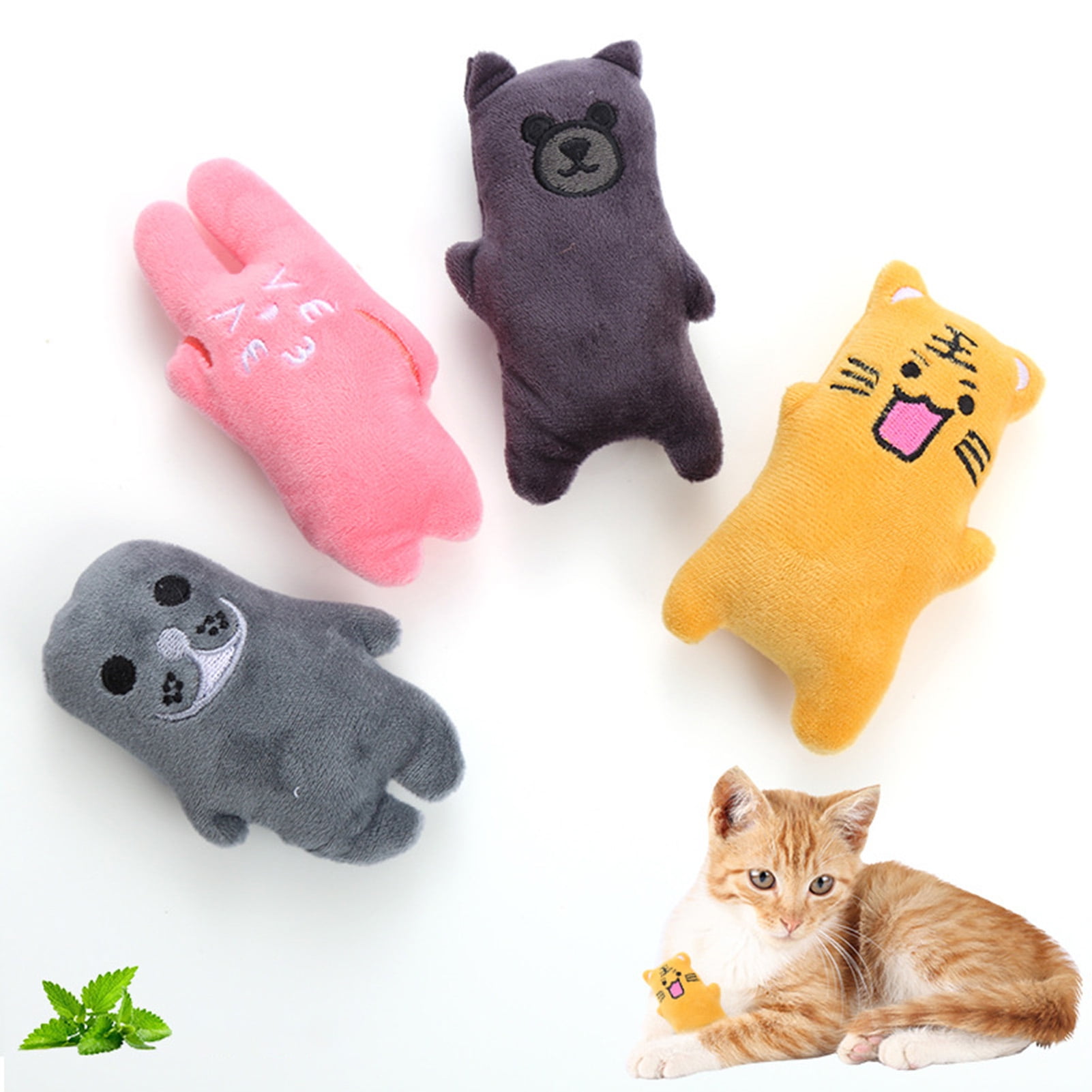 Kripyery Cat Toy Bite-resistant Soft Cartoon Rabbit Shape Pet Cat ...