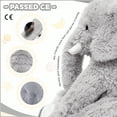 MorisMos 20'' Gray Elephant Stuffed Animal Plush Toy for Kids and ...