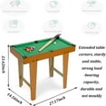 Mini Pool Table 27'' Billiard Game Set With 16 Balls, 2 Cue Sticks ...