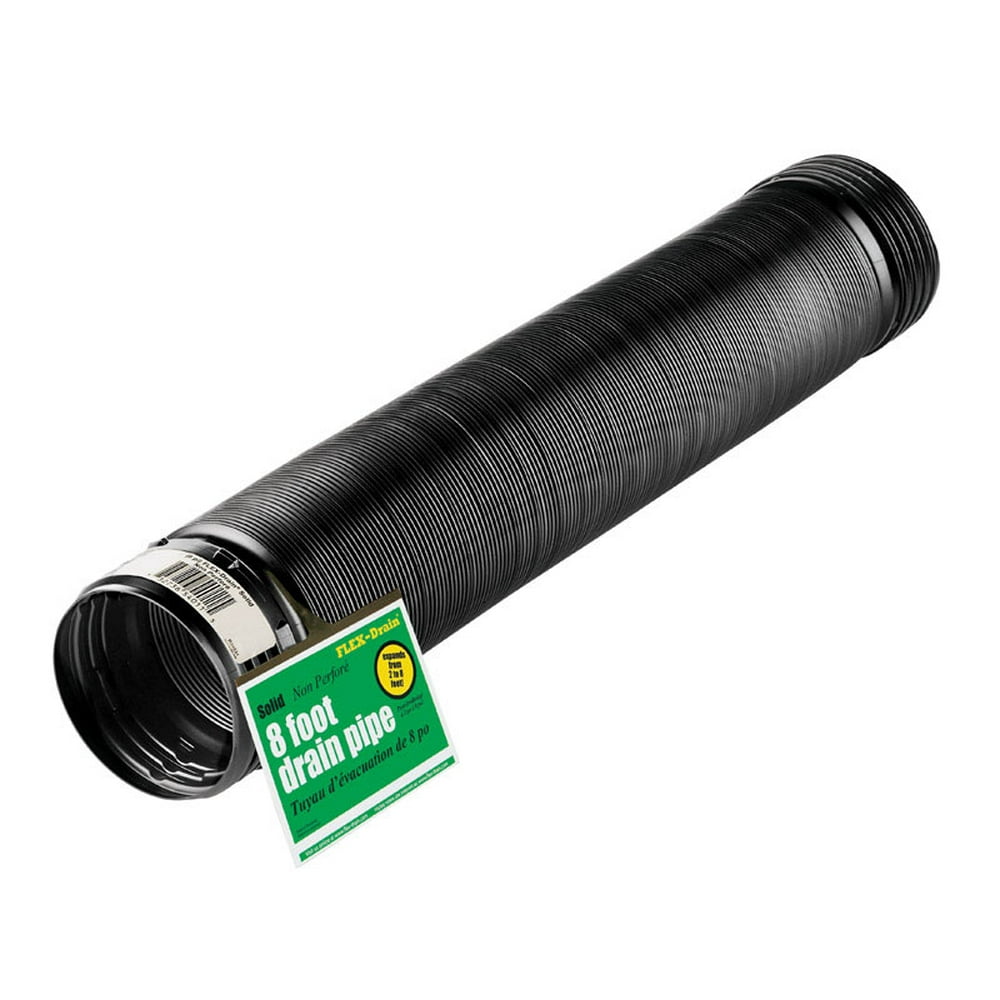 Flex-Drain 4'' X 8' Soild Drainage Pipe - Walmart.com - Walmart.com
