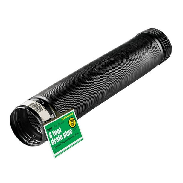 Flex-Drain 4'' X 8' Soild Drainage Pipe - Walmart.com - Walmart.com