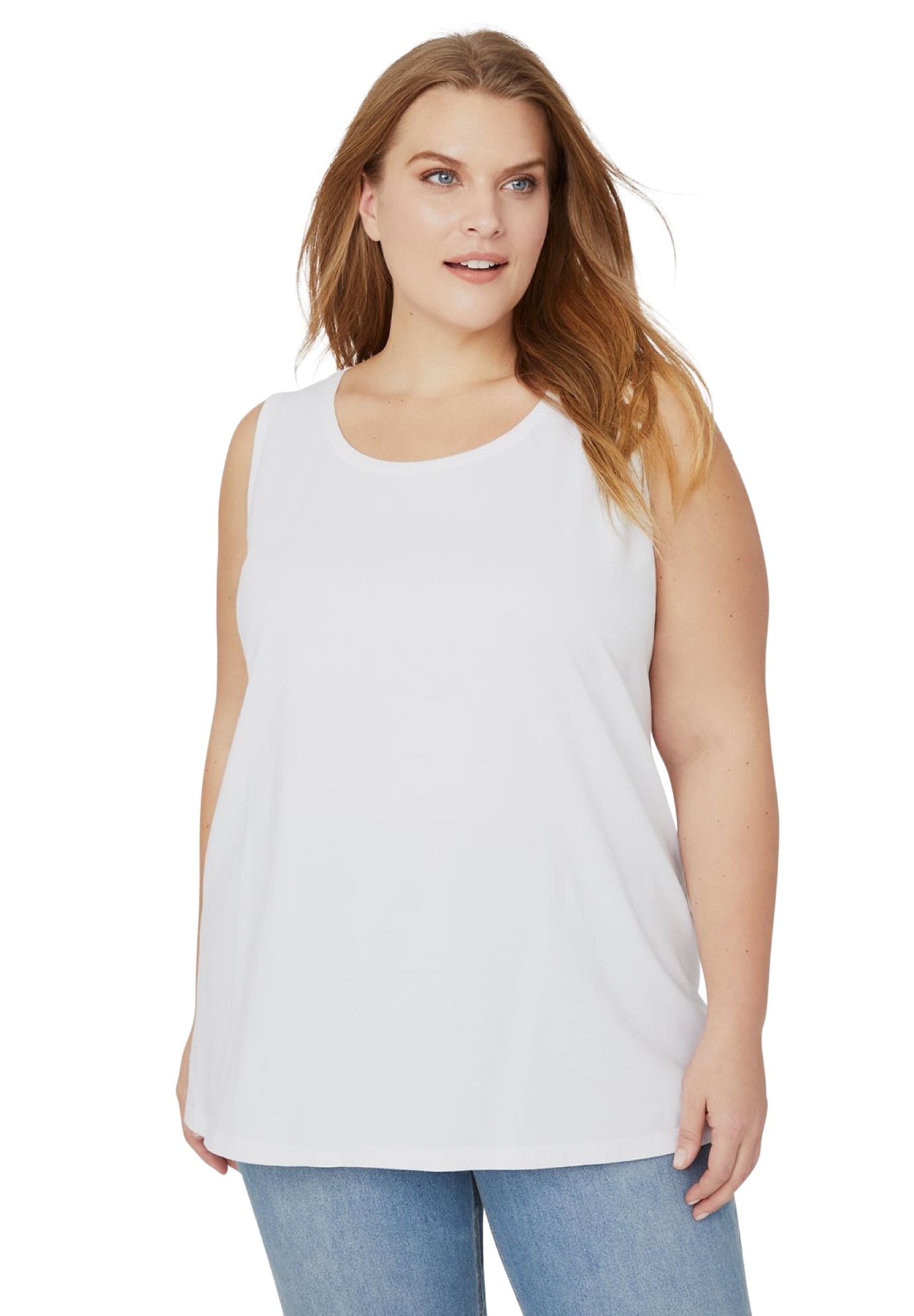 Catherines - Catherines Women's Plus Size Suprema Tank - 1X, White ...