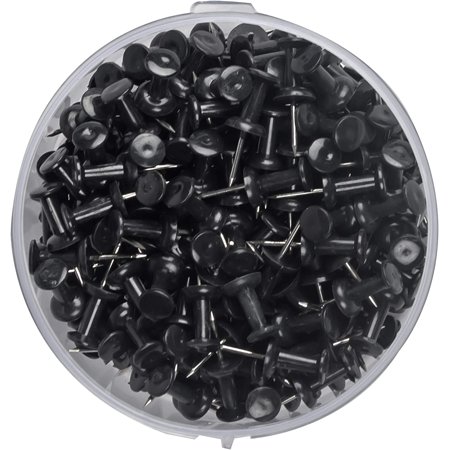 200 -ATL Head, Steel Point Colorful Pushpins Per Container (Black) | Walmart Canada