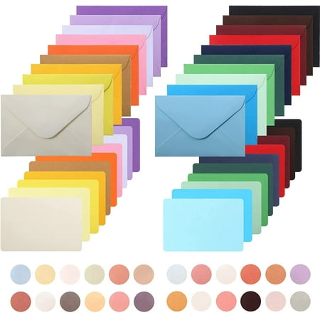 HEIBINFantecy 240 Sets 20 Multi Color Contour Flap Envelopes 4 x 2.7 ...