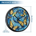 Butterfly Starry Night Luminous Wall Clock with Sound-Activated LED 12 ...
