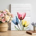 Colorful Tulips Canvas Wall Art for Living Room, Country Flowers Poster ...