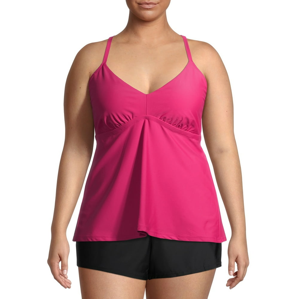 Time And Tru Time And Tru Womens Plus Size Swim Open Back Tie Apron
