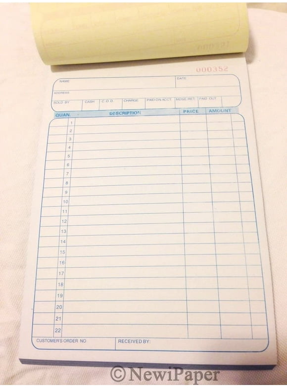 Receipt & Order Books in Forms & Recordkeeping - Walmart.com