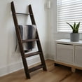 Milltown Merchants Wooden Rustic Blanket Ladder - Decorative Home Goods ...