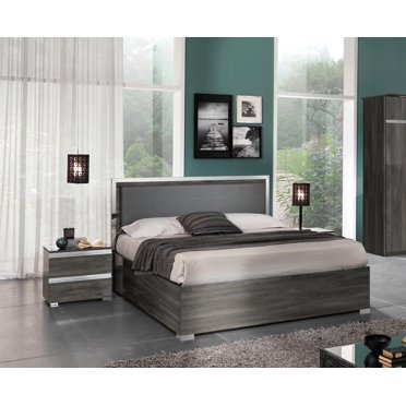 Sand Eco Leather Tufted Queen Bedroom Set 3Pcs Made in Spain ESF Velvet - Walmart.com