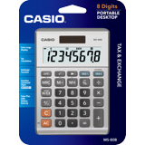 Casio MS-80S 8-Digit Desktop Calculator, Dual Power, Extra Large LCD ...