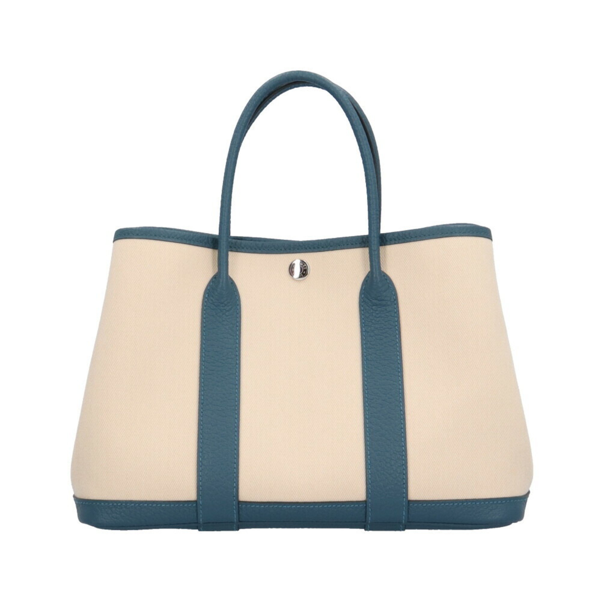 Pre-Owned Hermes Garden TPM Tote Bag Toile Chevron Beige Women's HERMES ...