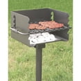 Pilot Rock CBP 135 Park Style Outdoor BBQ Charcoal Grill & Post Black ...