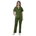Scrubs for Women Set Stretch Fit Scrub Top & Jogger Crew-Neck 2026 ...