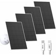 2W Solar Panel for Security Camera Outdoor, USB/USB-C Charger with IP65 ...