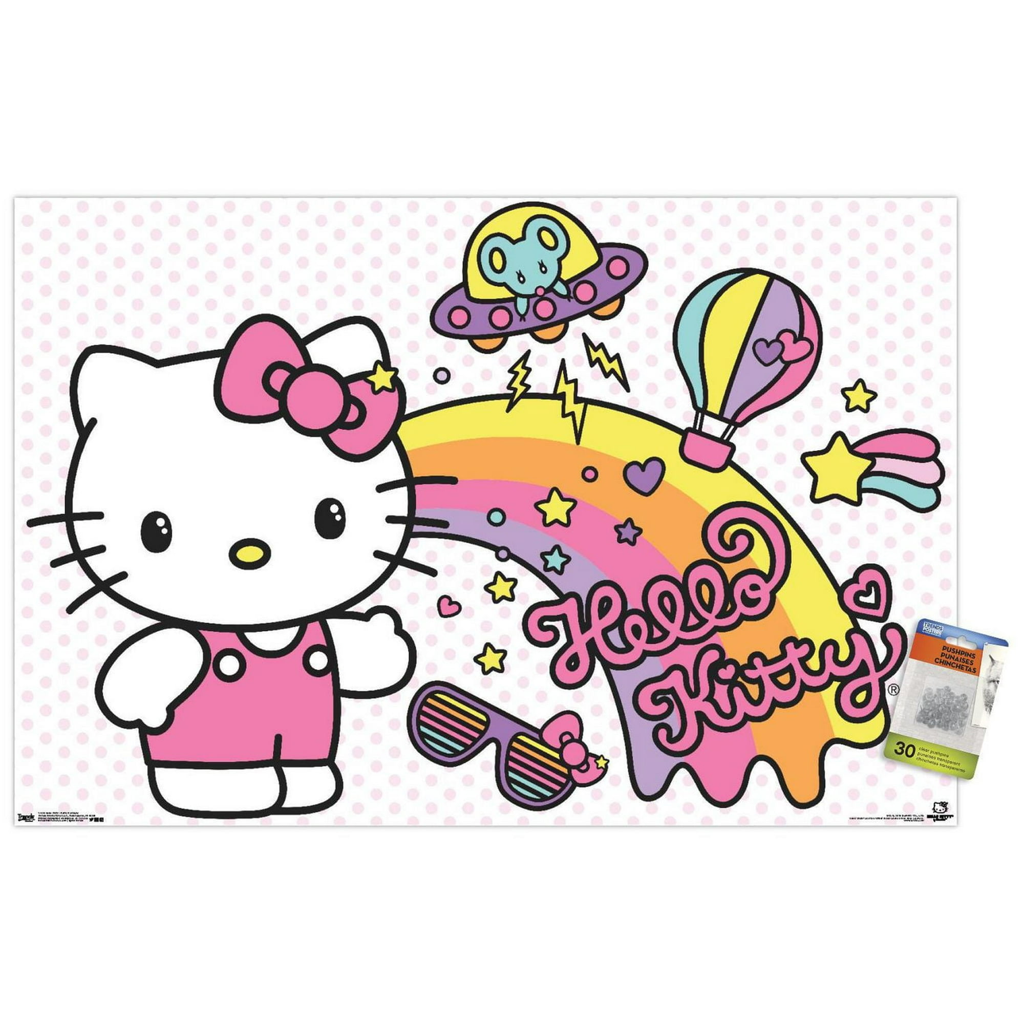 Click here for Trends International Hello Kitty - Retro Rainbow W... prices
