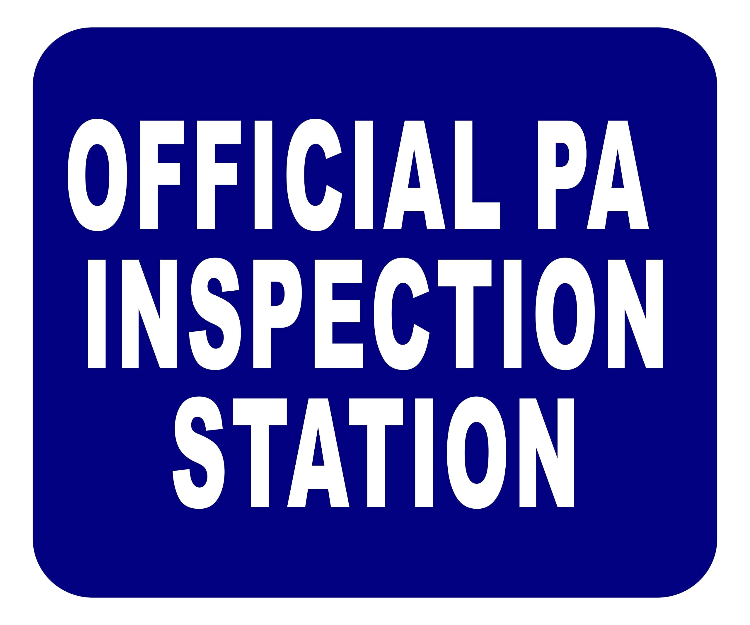 PA OFFICIAL INSPECTION STATION Aluminum Composite Sign - Walmart.com