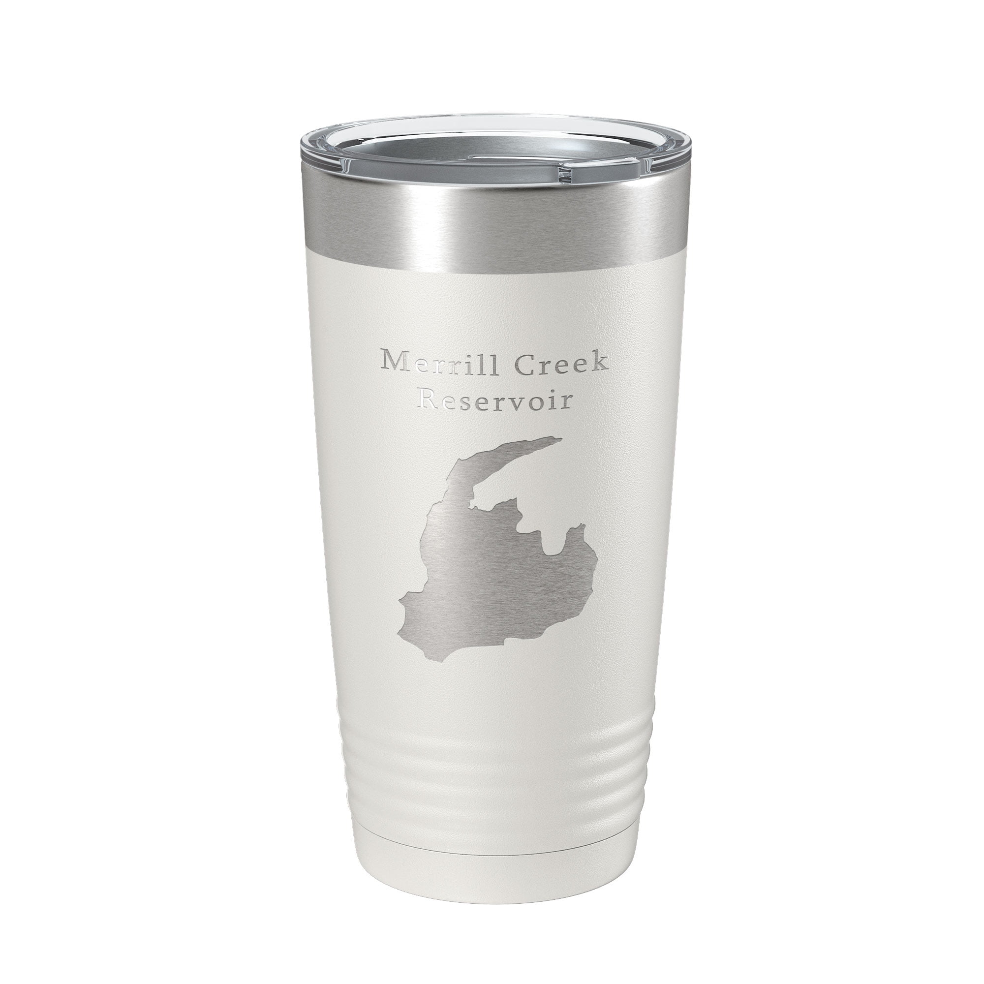 Merrill Creek Reservoir Tumbler Lake Map Travel Mug Insulated Laser ...