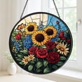 Botanical Birth Flower Garden Stained Glass Suncatcher Window Hanging ...