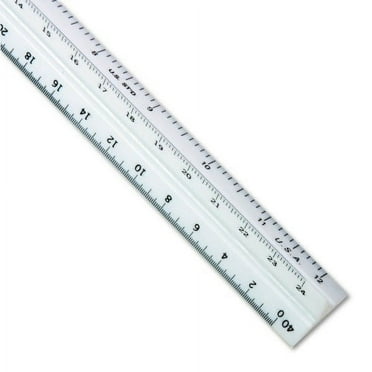 Chartpak Adjustable Triangular Scale Aluminum Engineers Ruler, 12", Silver - Walmart.com