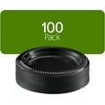 PLASTICPRO 6” Elegant Black Disposable Plates for Parties, Durable ...