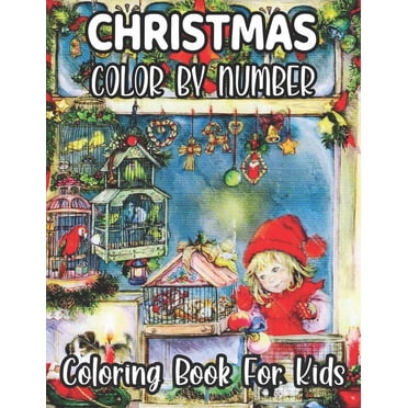 My Awesome Christmas Color By Number Activity Book For Kids 4-8: (4-6 ...