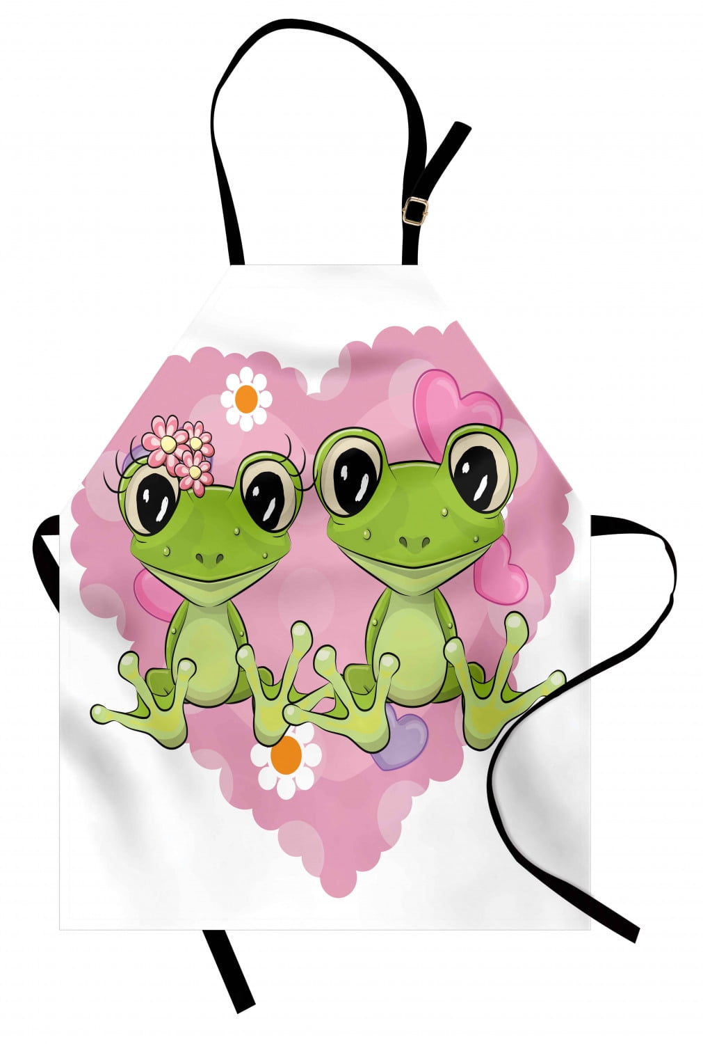 Love Apron Two Cartoon Frogs on a Background of Heart in Love Happiness ...