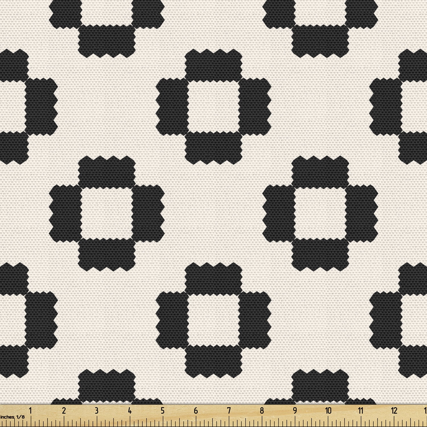 Modern Fabric by the Yard, Continuous Simplistic Geometric Ornament ...