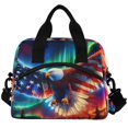 ALAZA Eagle Galaxy Insulated Lunch Box Large Reusable Cooler Bag with ...