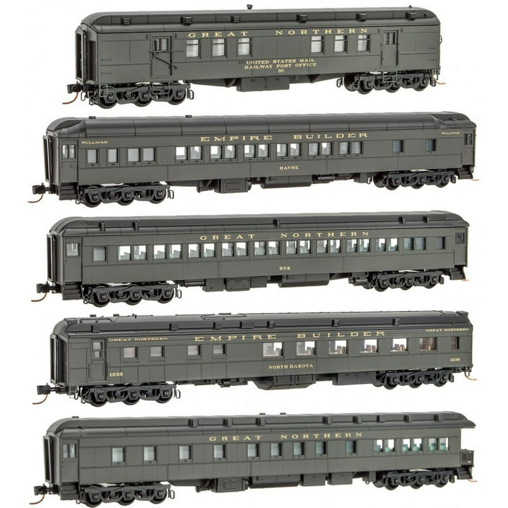 Micro Trains Mtl N Scale Great Northerngn Heavyweight Passenger Car 5 Pack